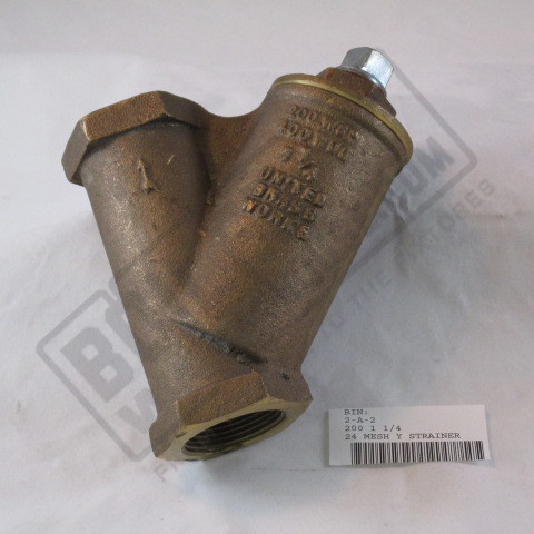 United Brass 1 1/4" 24 Threaded Mesh Y Strainer 200WSP @ 406 degree Max ...